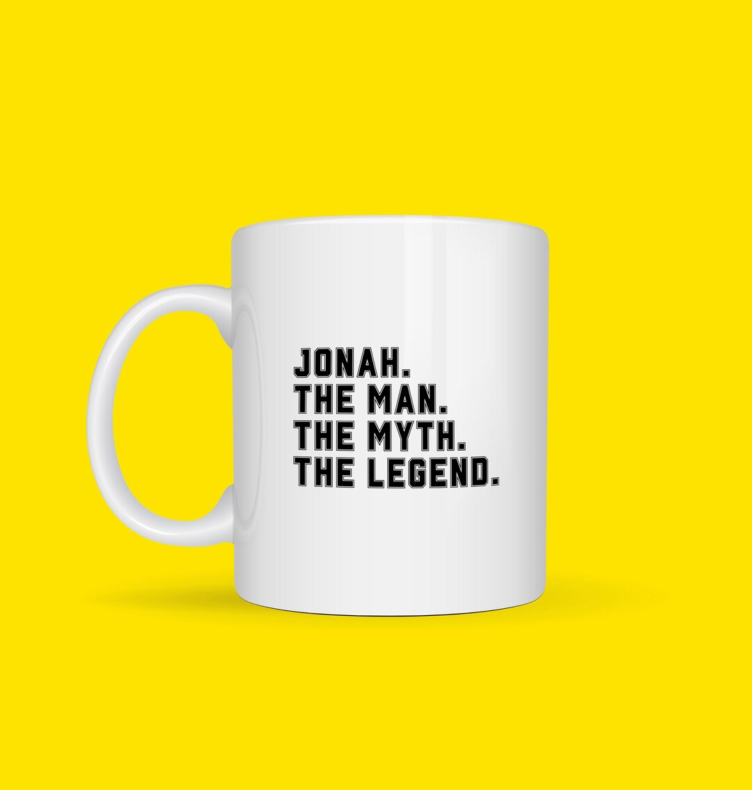 Jonah Mug for Jonah Name Mug, Man Myth Legend Mug Coworker Work Friend ...