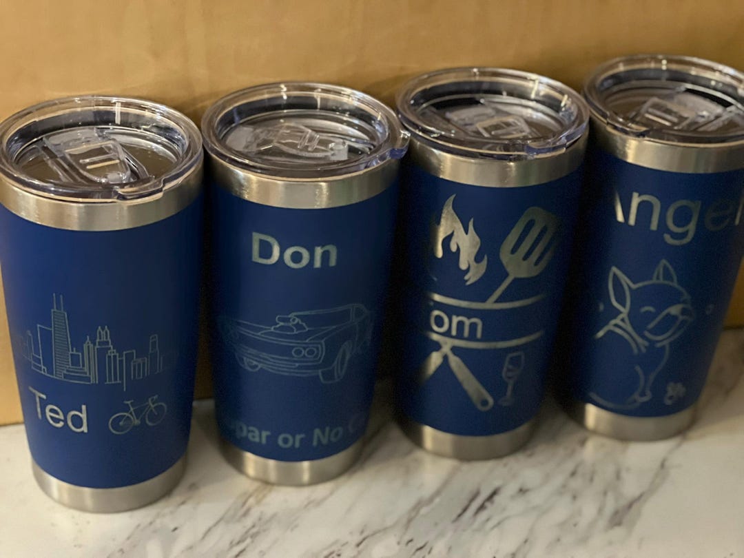Custom Engraved Powder Coated Tumbler 20 Oz - Etsy