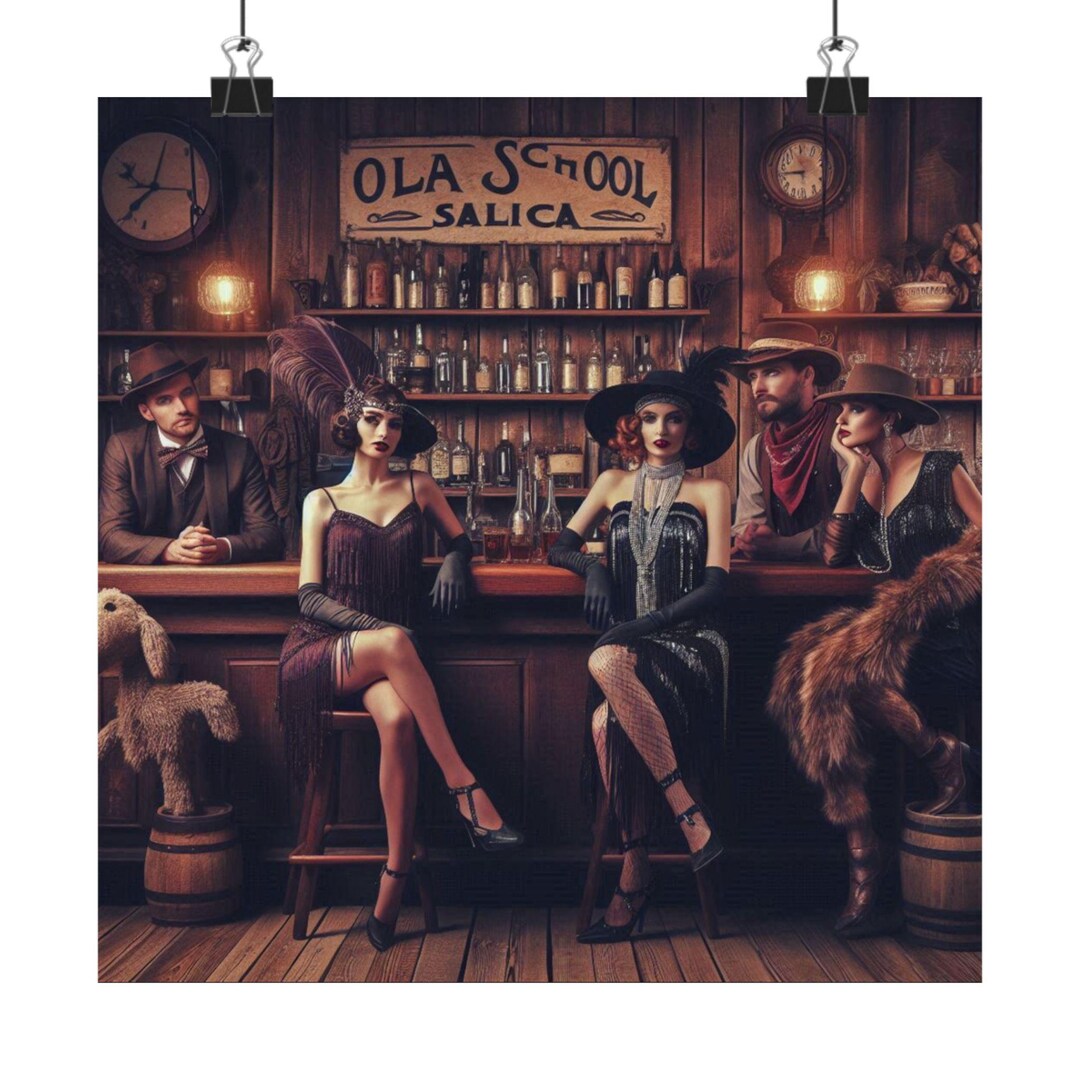 Art Deco Bar Scene Poster: Roaring Twenties Giclée Print - Etsy