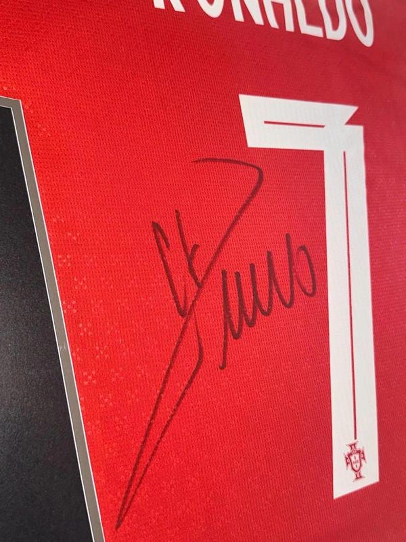 Hand Signed CR7 Portugal Jersey, Framed With COA - Etsy