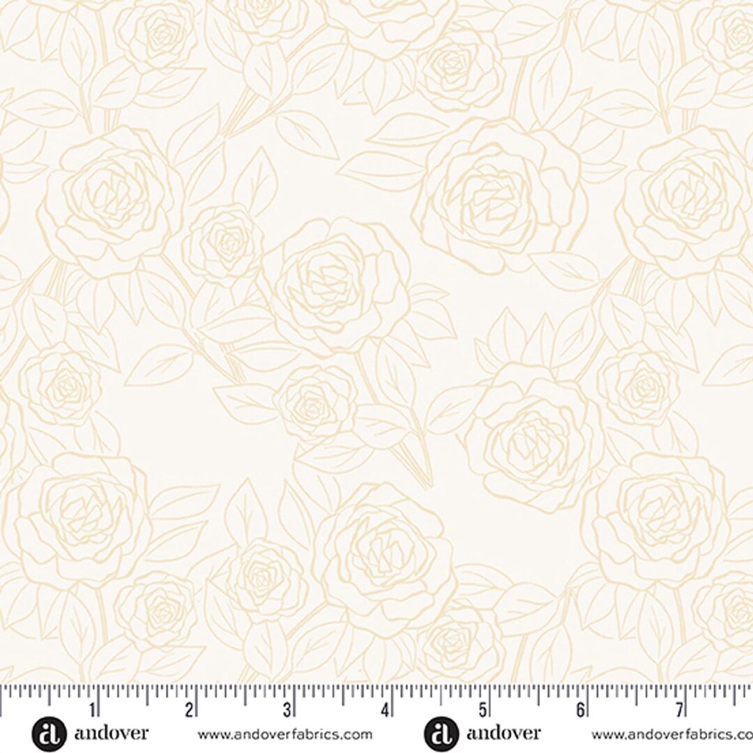 Color Me Pretty by Stephanie Organes for Andover Fabrics (rose Bloom ...
