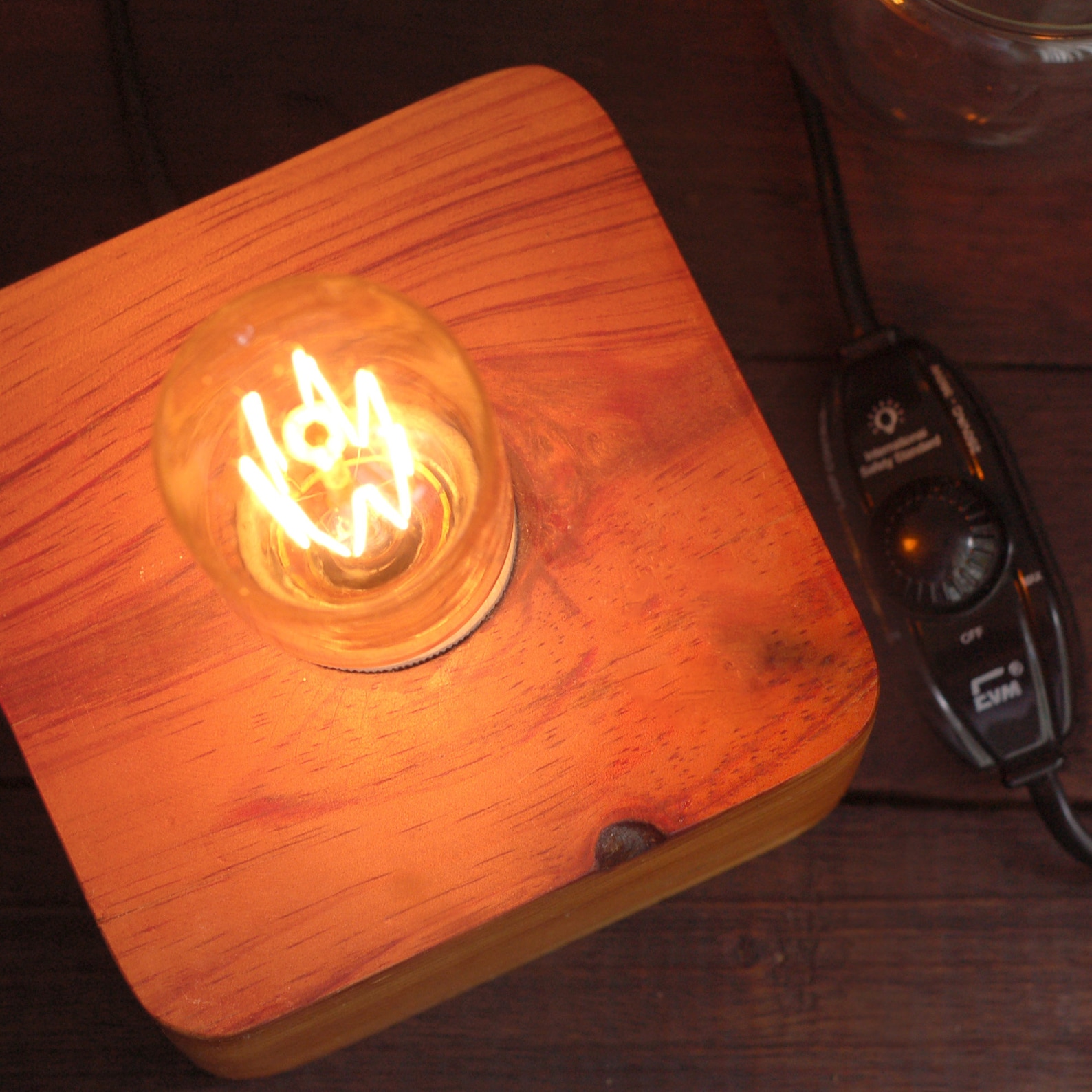 Edison Lamp Dimmable Desk Lamp Wood Bedside Lamp - Etsy