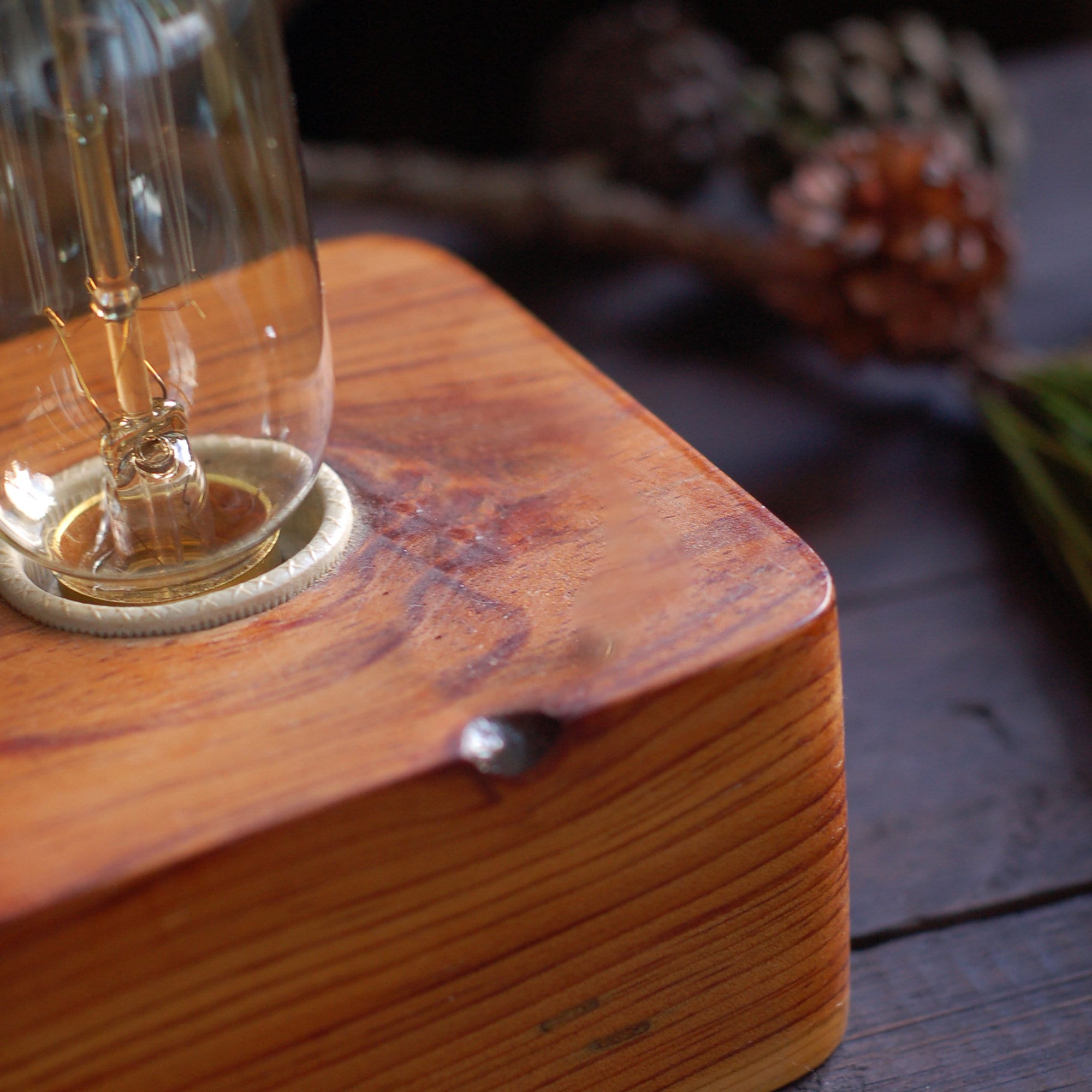 Edison Lamp Dimmable Desk Lamp Wood Bedside Lamp - Etsy