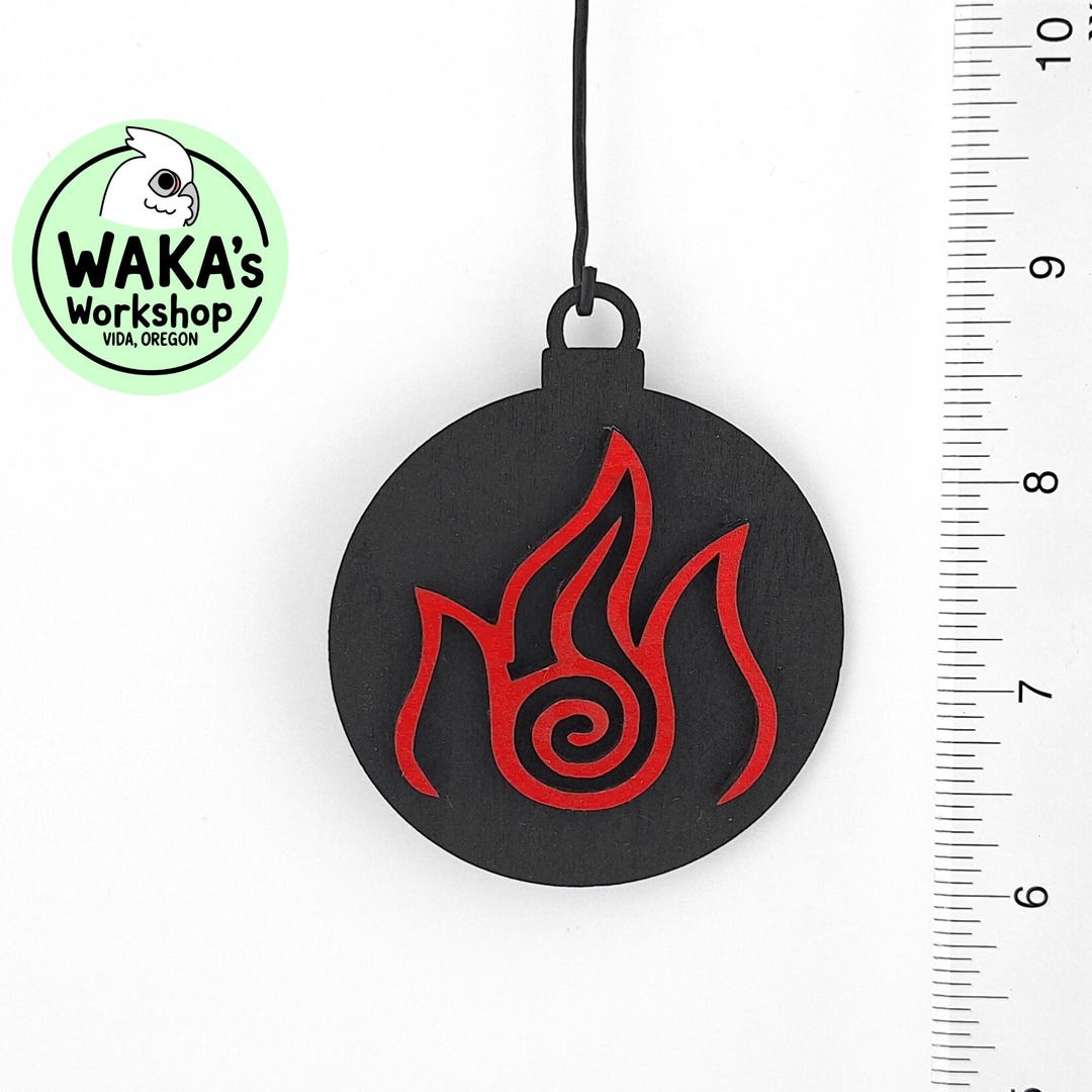 Fire Nation Ornament – Avatar the Last Airbender Firebender Symbol ...