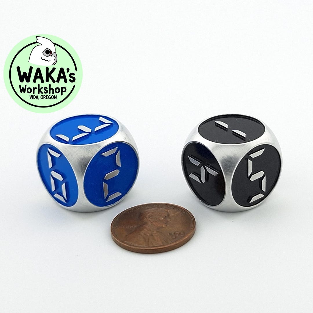 Digital Metal Dice - 18mm CNC Machined D6 Gift for D&D, 40k, Tabletop ...