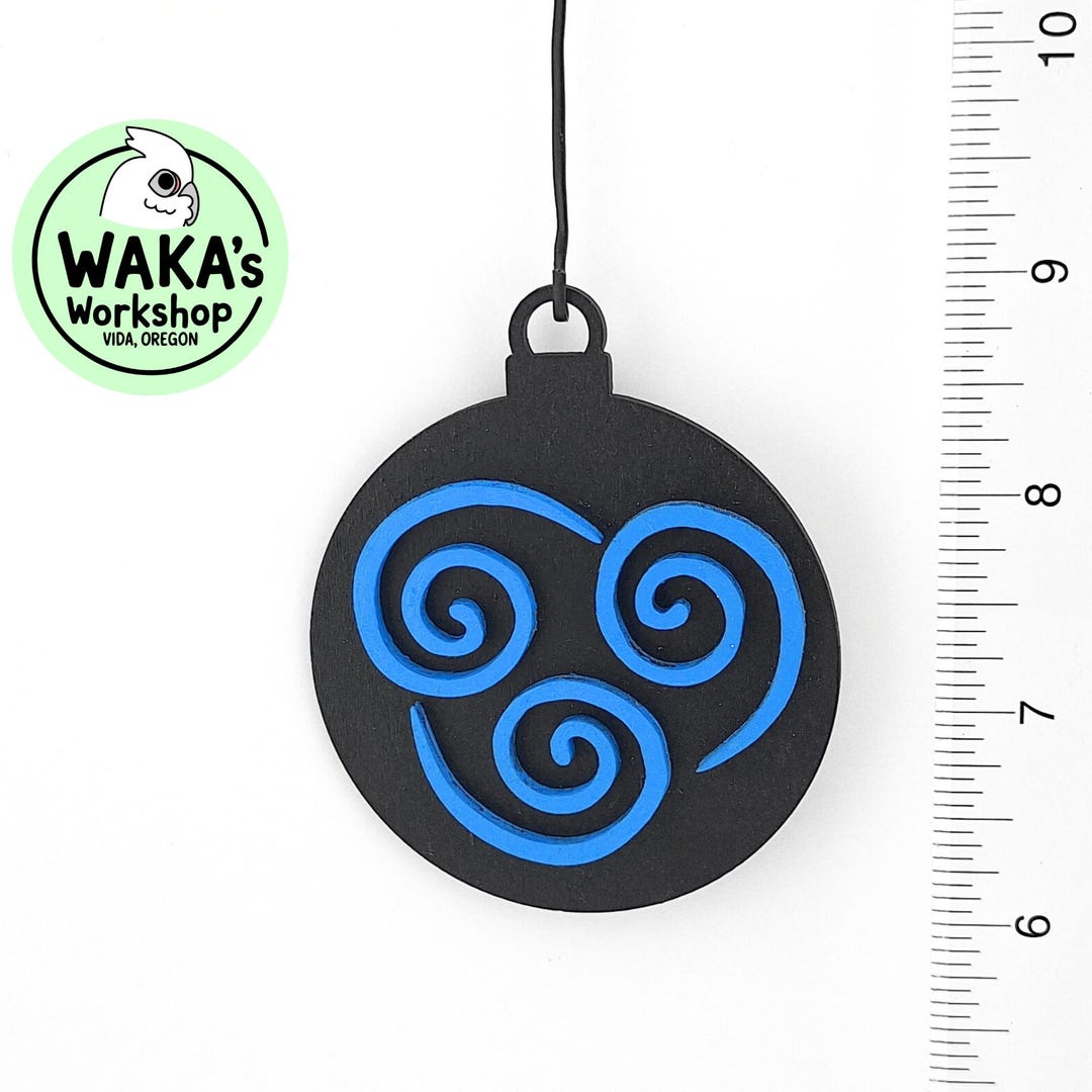 Air Nomad Ornament – Avatar the Last Airbender Symbol – Handmade Blue ...