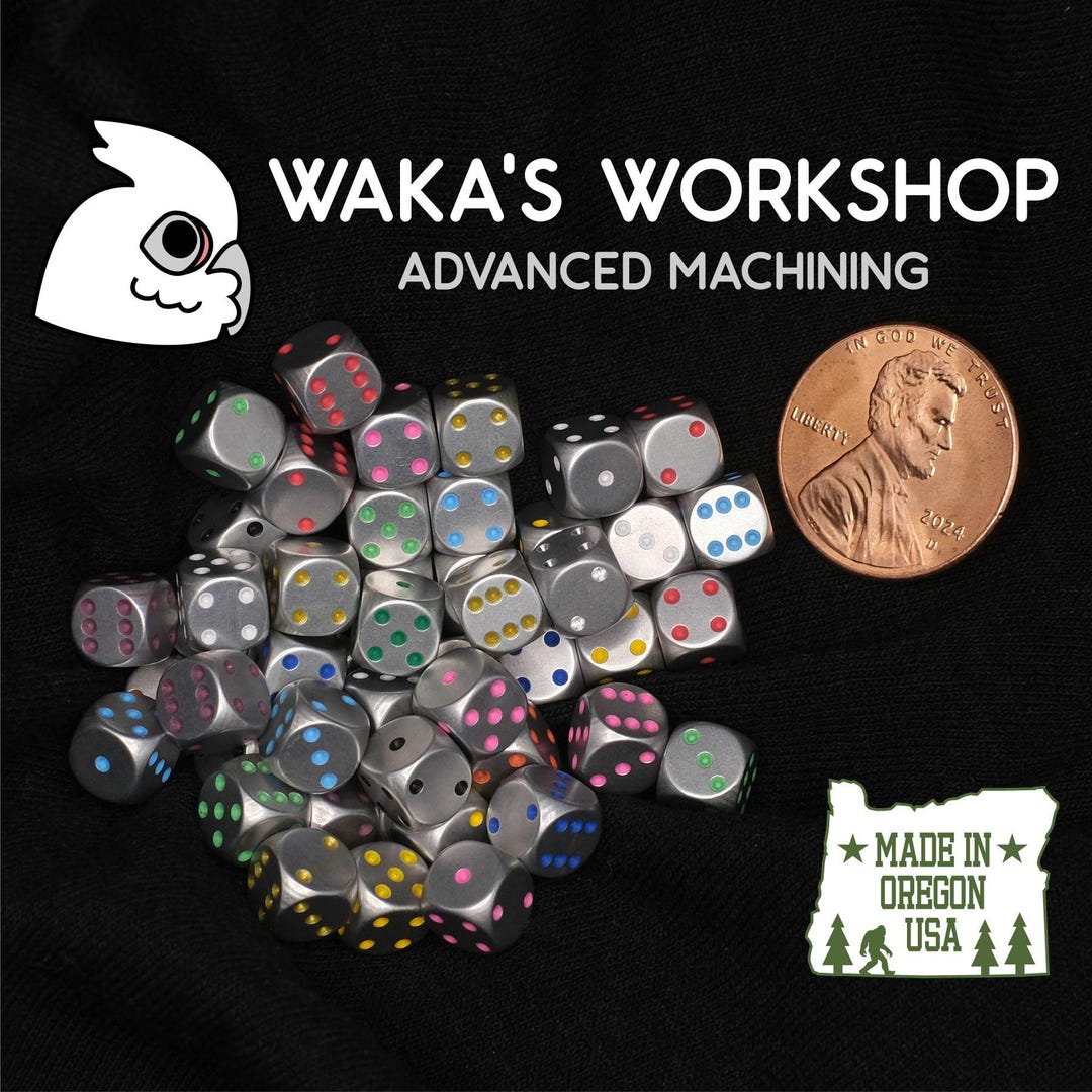 Micro 6mm Dice D6 CNC Machined Aluminum Solid Metal Die for Dungeons ...