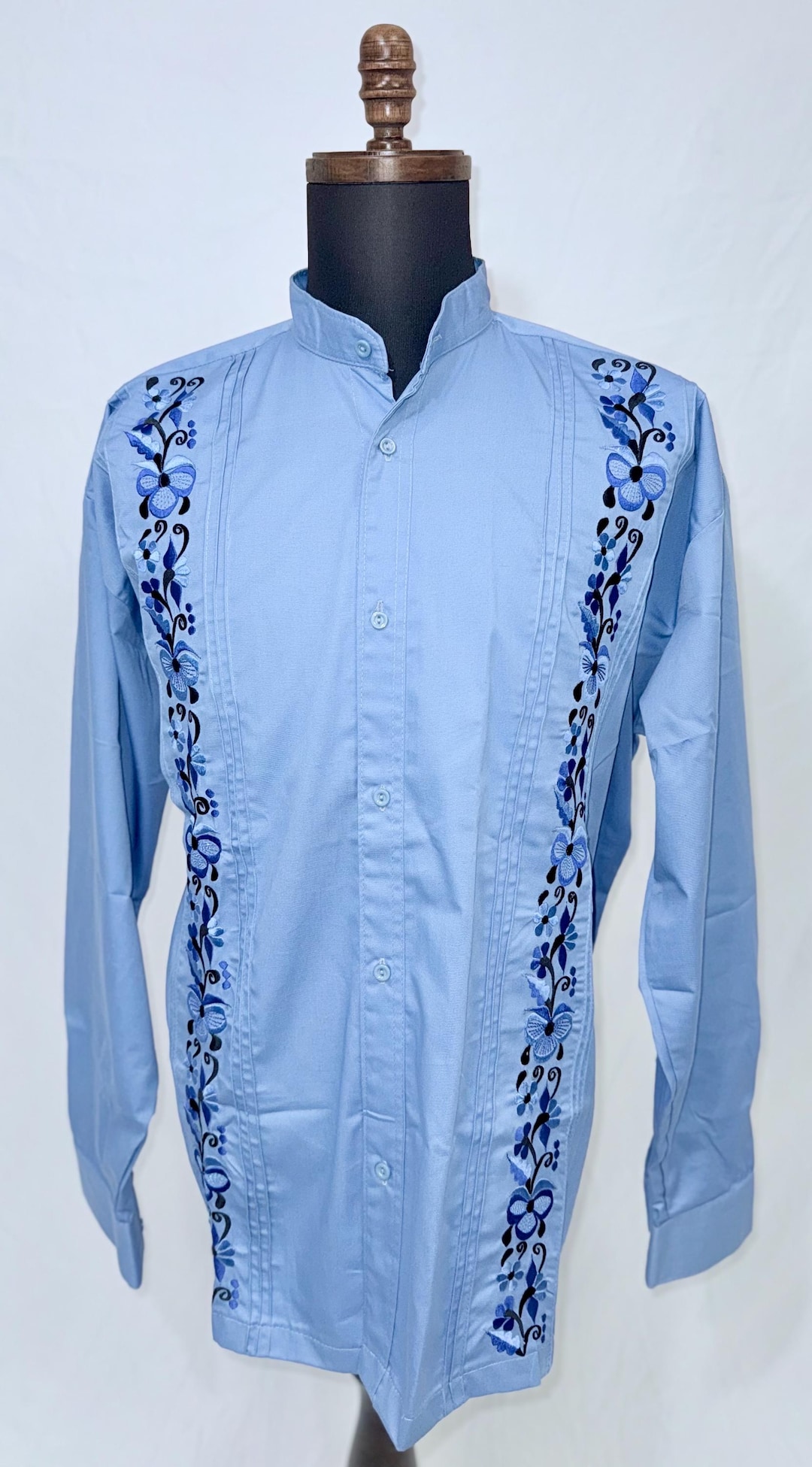 Men’s Mexican Authentic Embroidered Dress Shirt - Etsy