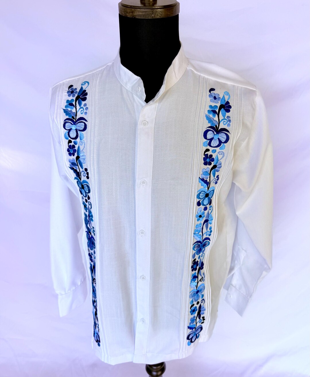 Men’s Mexican Authentic Embroidered Dress Shirt - Etsy