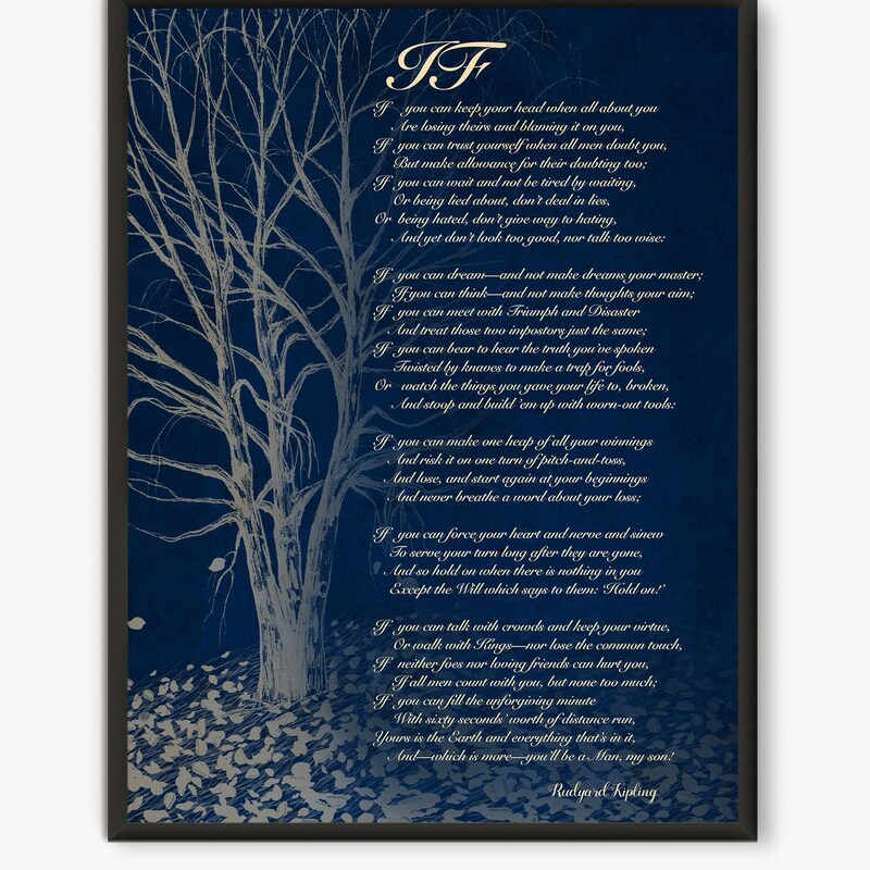 Kipling If Poster - Etsy