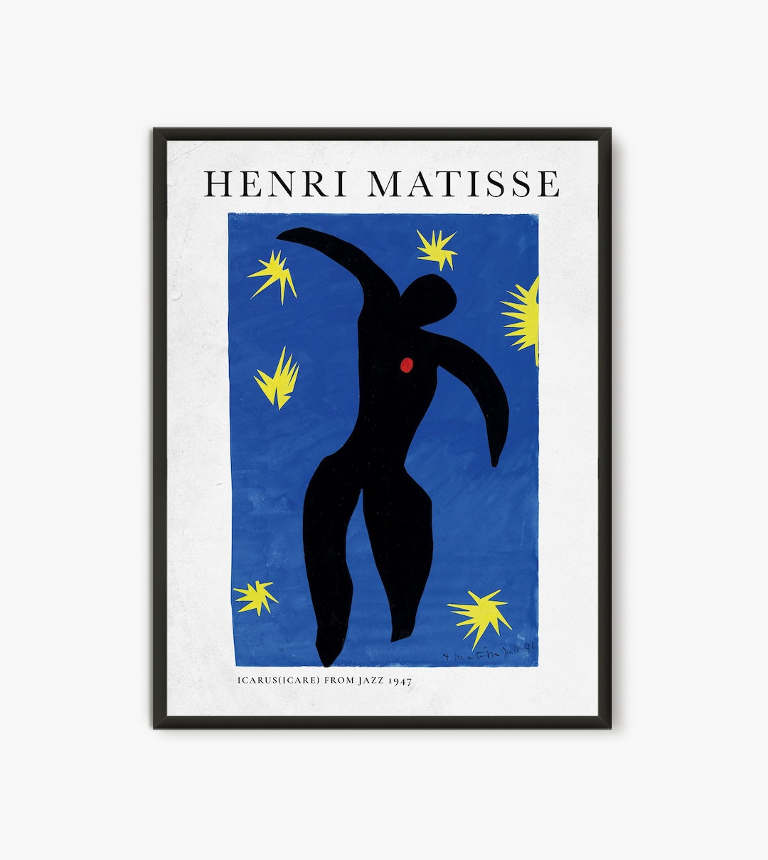 Henri Matisse Icarus Exhibition Poster, Henri Matisse Jazz Cut Out ...