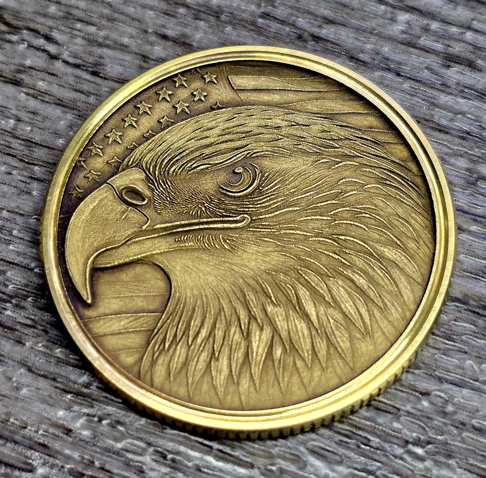 3d Bald Eagle Coin - Etsy