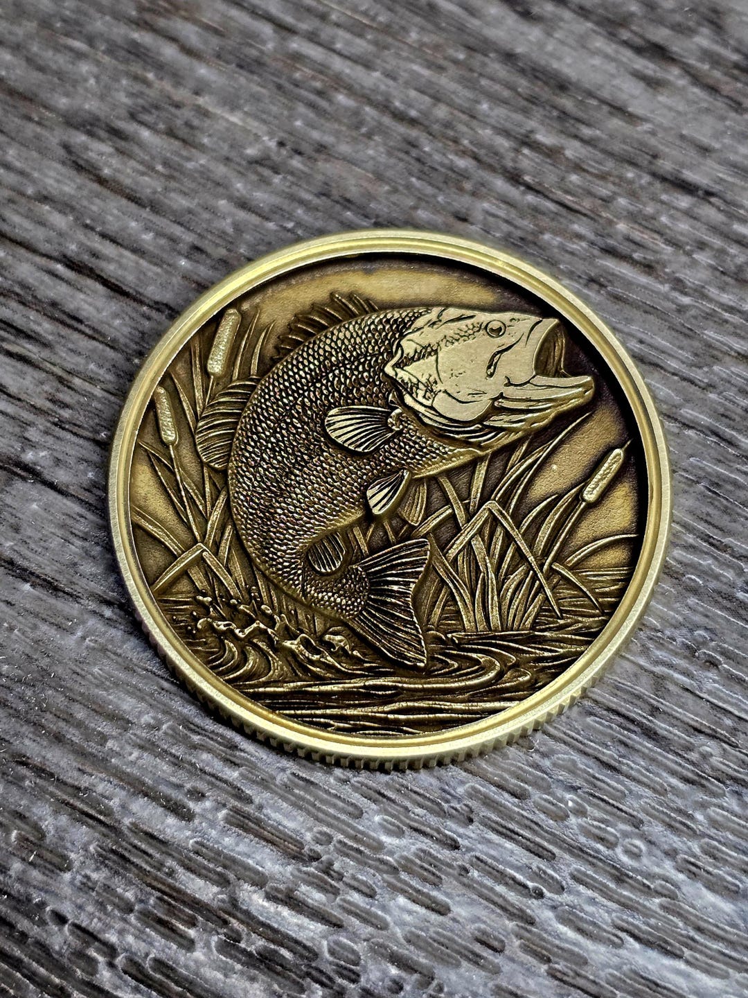 3d Largemouth Bass Coin - Etsy