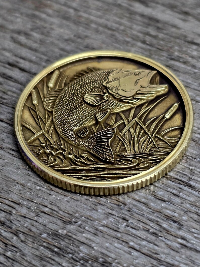 3d Largemouth Bass Coin - Etsy