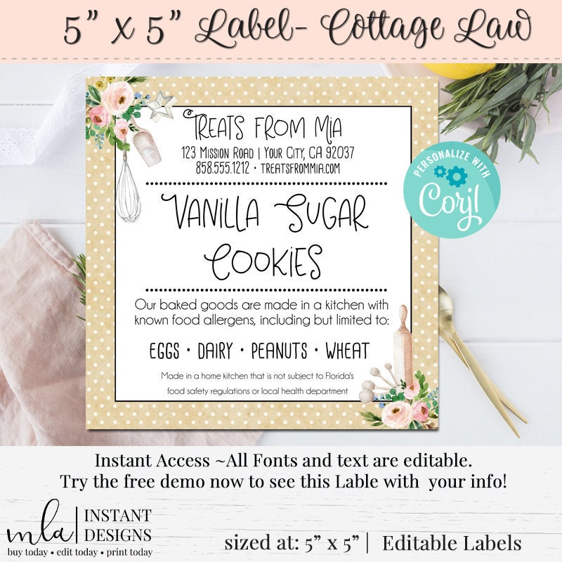 Ohio Cottage Food Labels - Etsy