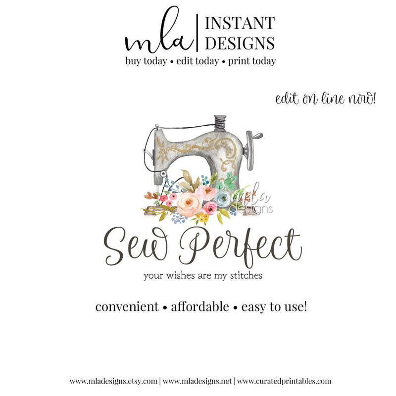 Premade Sewing Logo - Etsy