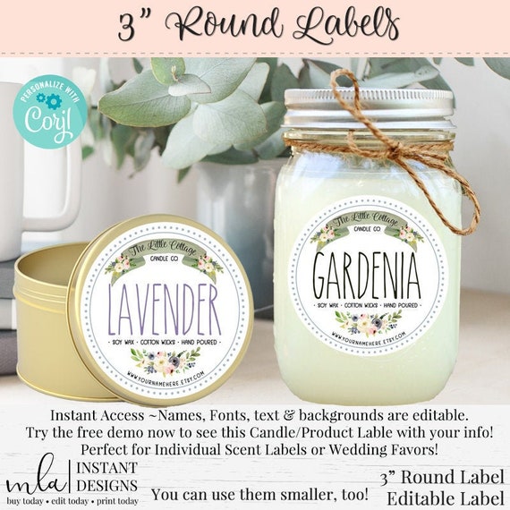 Editable Round Label DIY Round Label Round Label Template | Etsy