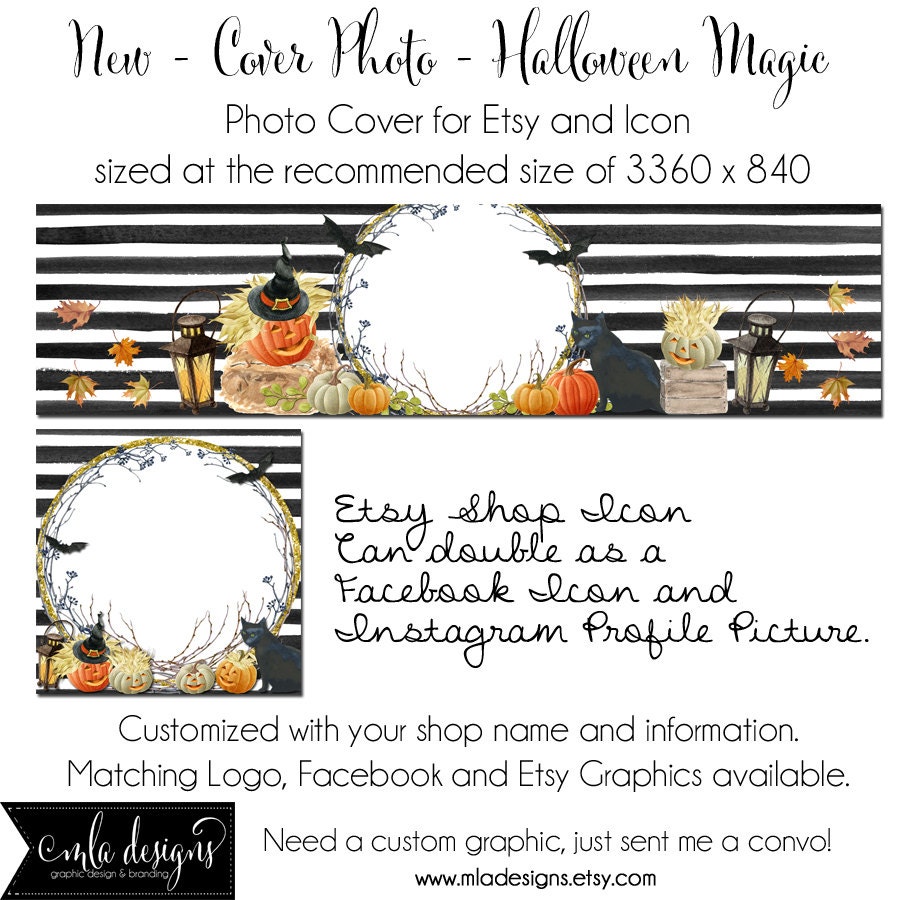 Halloween Etsy Set Fall Etsy Set DIY Etsy Cover Photo - Etsy UK