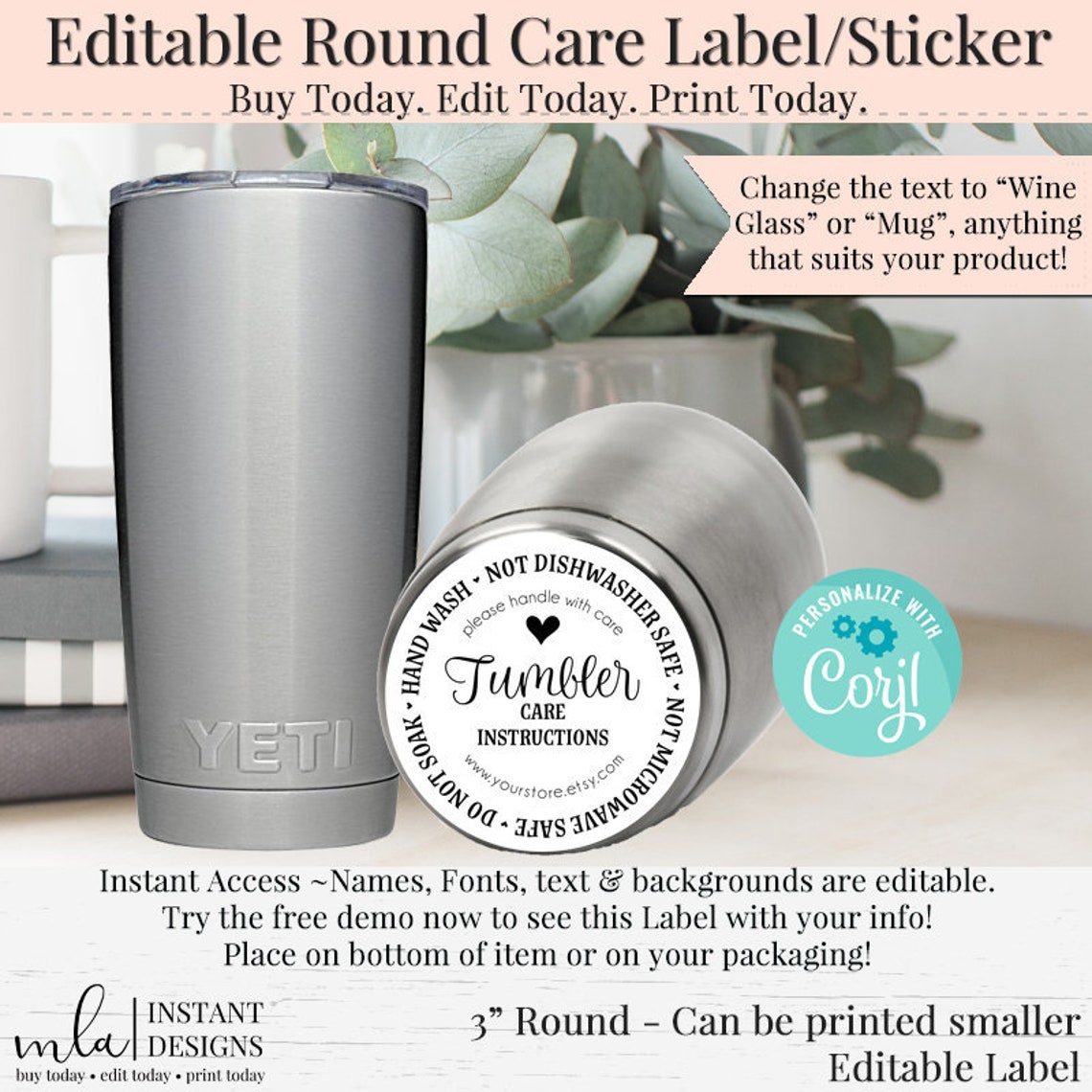 Editable Round Label DIY Round Label Round Label Template | Etsy