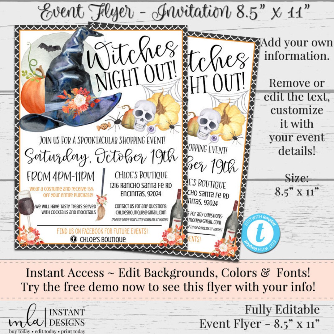 DIY Witches Night in Flyer, Market Flyer, Mobile Market Flyer ...