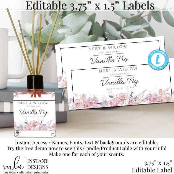 DIY Reed Diffuser Labels Candle Labels Product Label - Etsy
