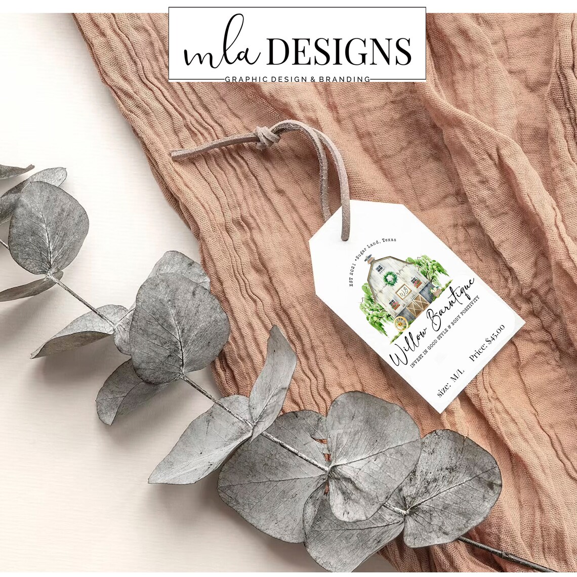 DIY Barn Logo - Editable White Barn Logo, Farm Logo, Boutique Logo ...