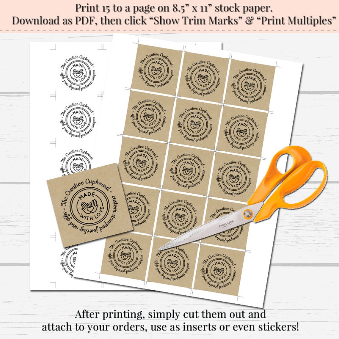 Editable Tag Label, DIY Label, Square Label Template, DIY Sticker, DIY ...