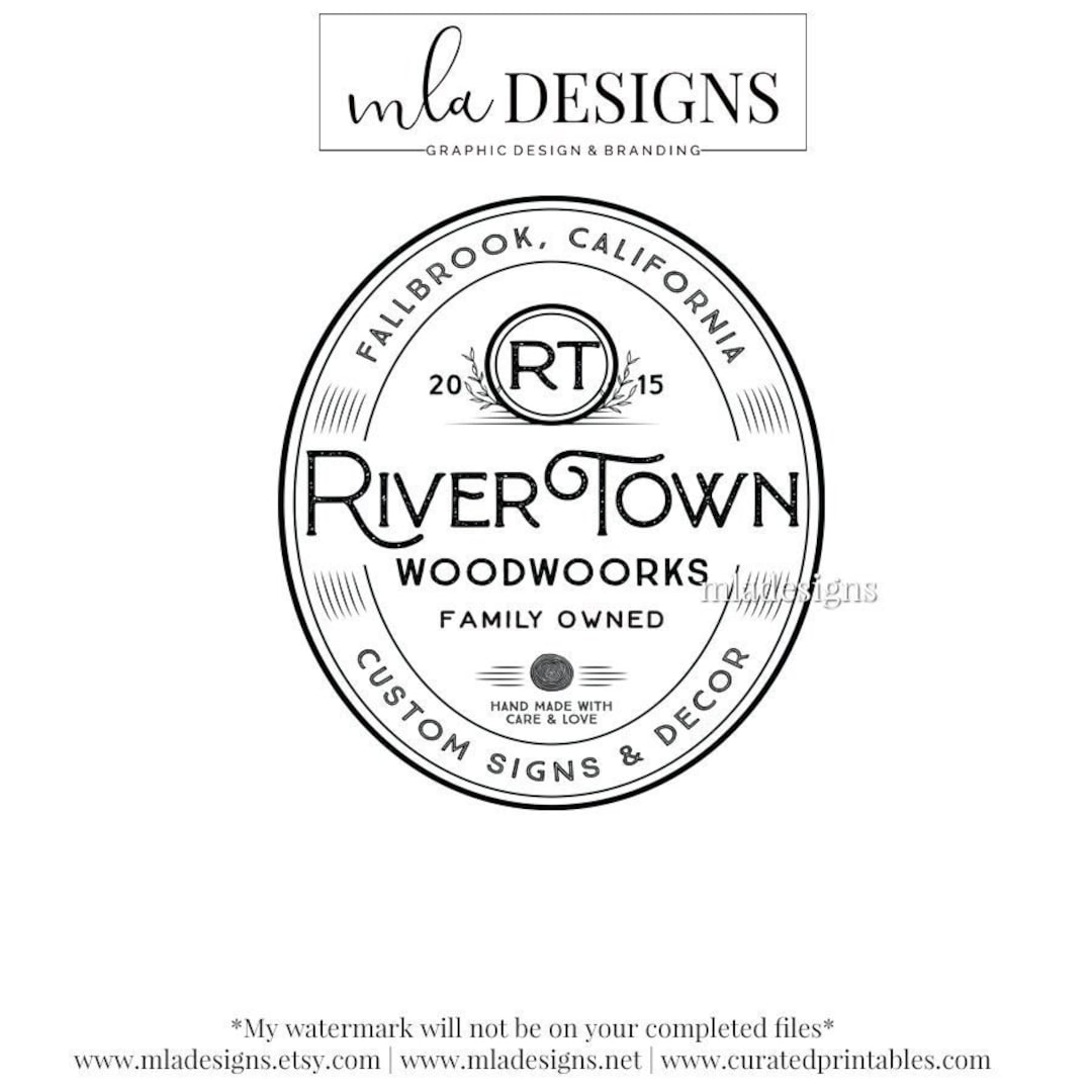 Rustic Logo, Vintage Logo, Oval Logo, Retro Logo, Premade Logo, Vintage ...