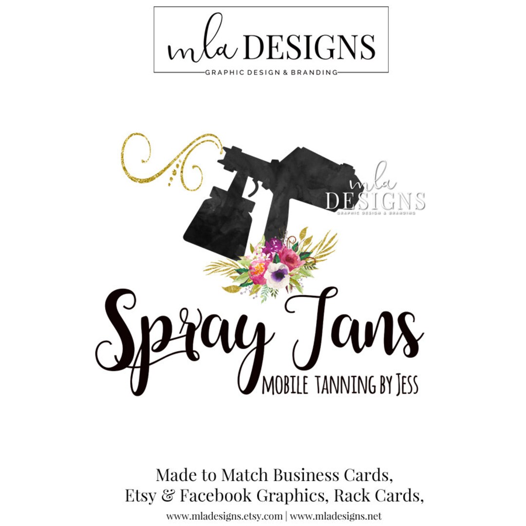 Spray Tan Logo, Tanning Logo, Watercolor Logo, Spray Tan Logo, Mobile ...
