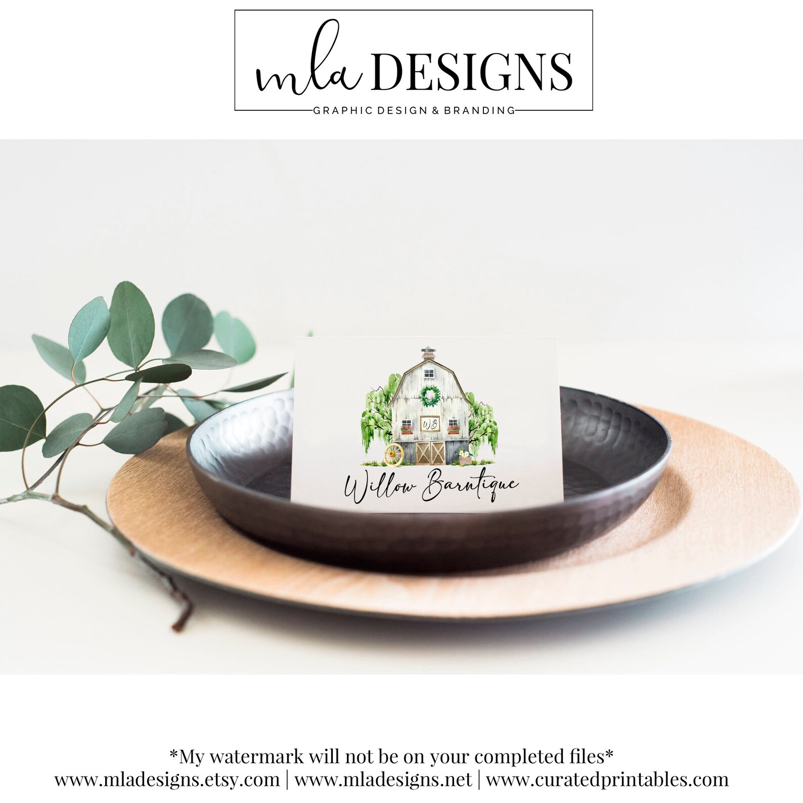 DIY Barn Logo Editable White Barn Logo Farm Logo Boutique | Etsy