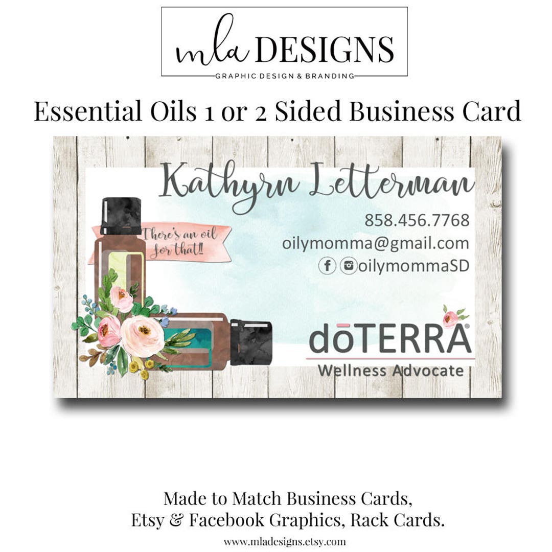 Essential Oils Business Cards Oily Rep Card Business Card - Etsy