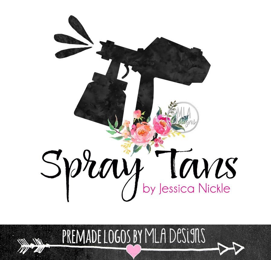 Spray Tan Logo Premade Logo Watercolor Logo Spray Tan Logo | Etsy