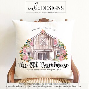 DIY Farmhouse Logo - Editable Barn Logo, Boutique Logo, Farmhouse Logo ...
