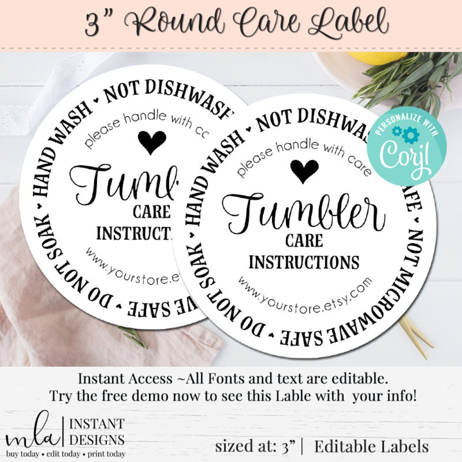 Editable Round Label DIY Round Label Round Label Template | Etsy
