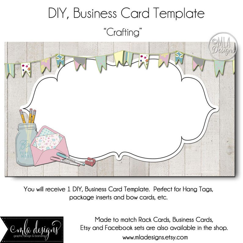 Crafting Business Card Template Crafting Business Card | Etsy Crafting Business Card Template Crafting Business Card | Etsy