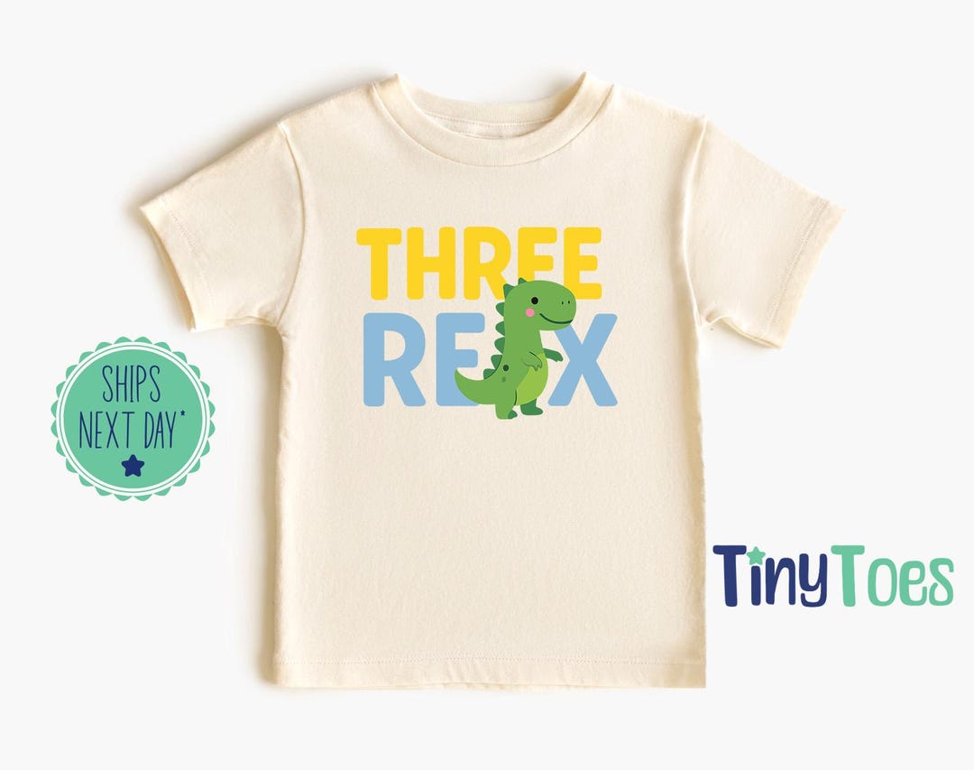 Three Rex 3rd Birthday Boy T-shirt: Dinosaur Toddler Tee - Etsy