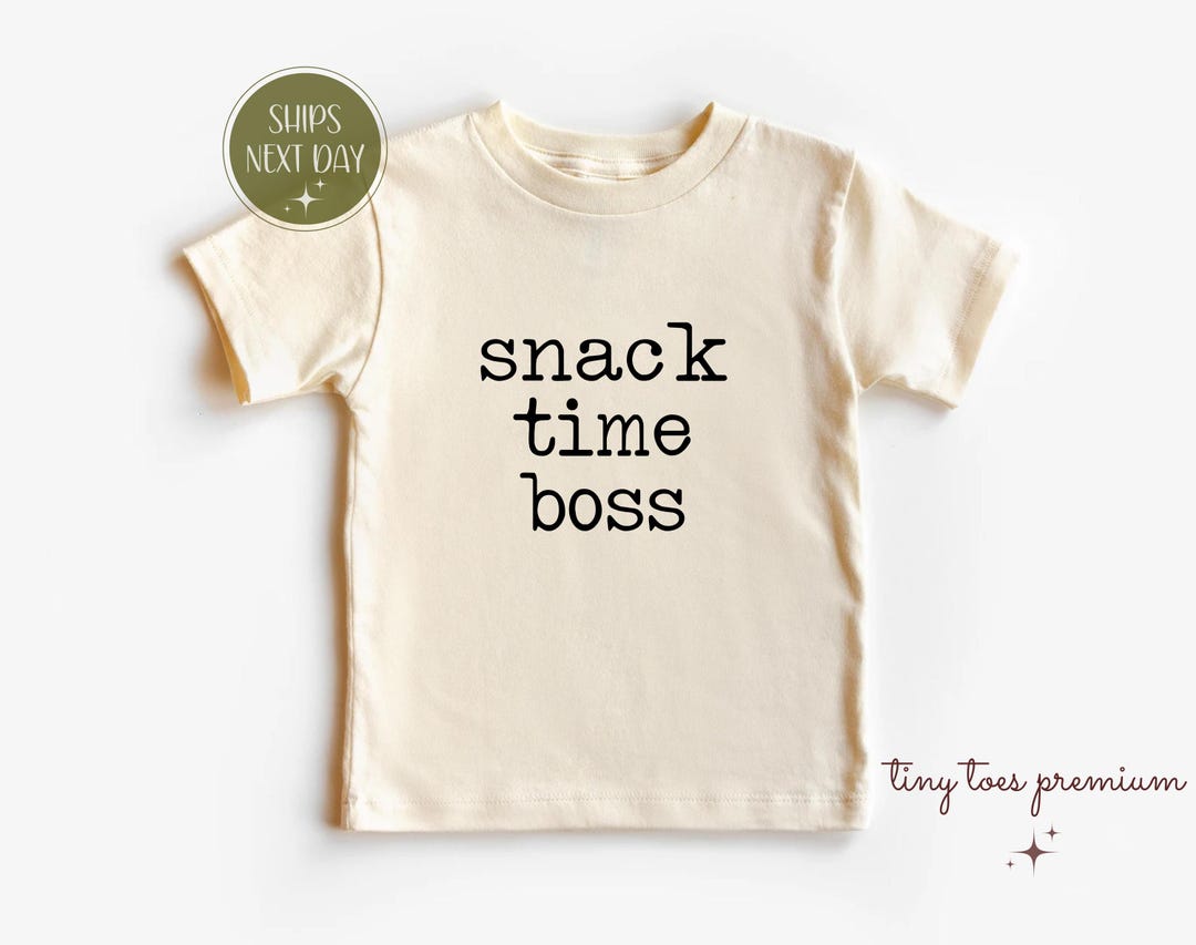Snack Time Boss Toddler Shirt, Funny Baby Onesie for Boys or Girls ...