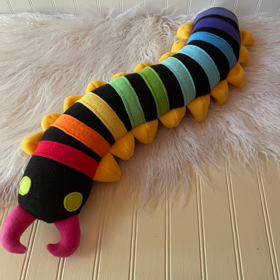 Rainbow Centipede Plush, Centipede Toy, Plush Bug, Plush Insect ...