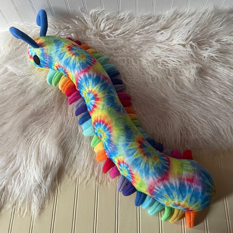 Rainbow Millipede Plush, Millipede Toy, Plush Bug, Plush Insect - Etsy