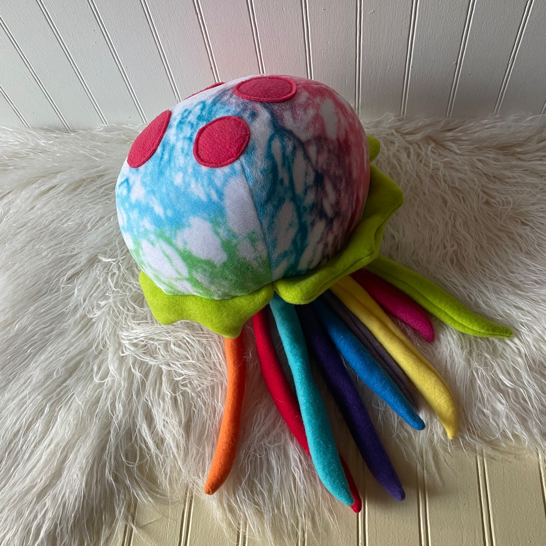 Rainbow Splash Moon Jelly Plush, Jellyfish Plush - Etsy
