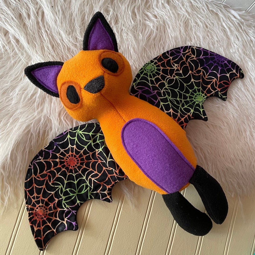 Orange Bat Plush, Bat Toy, Stuffed Bat, Halloween Bat - Etsy