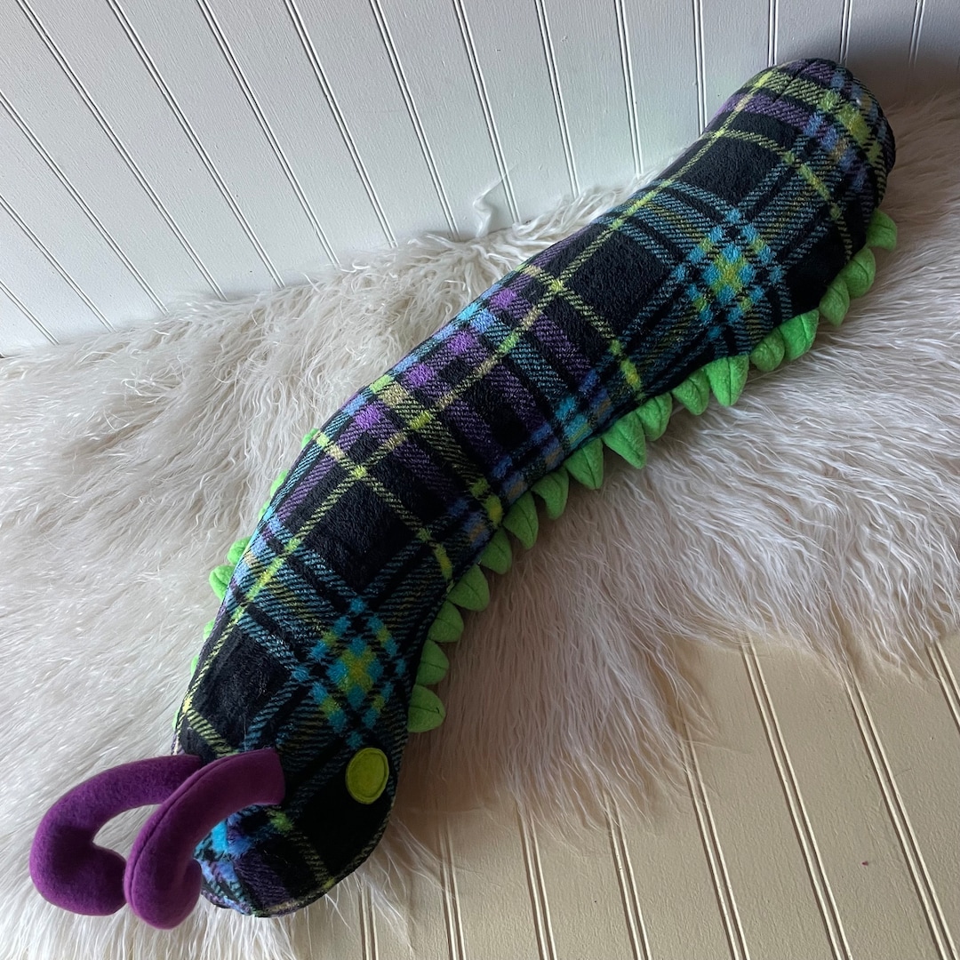 Black Plaid Millipede Plush, Millipede Toy, Plush Bug, Plush Insect - Etsy