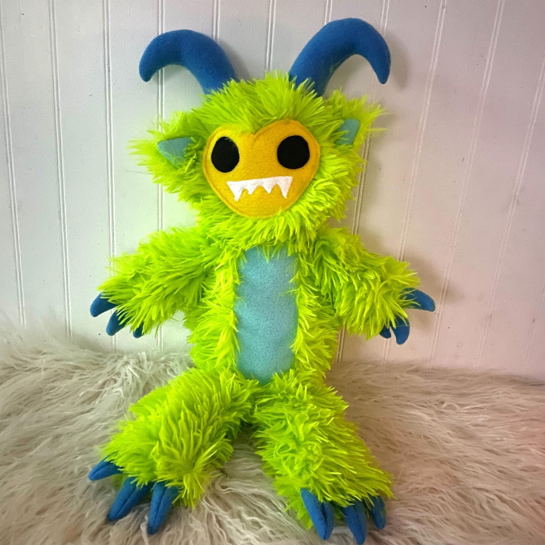 Lime Frizz Monster, Green Monster, Yeti - Etsy