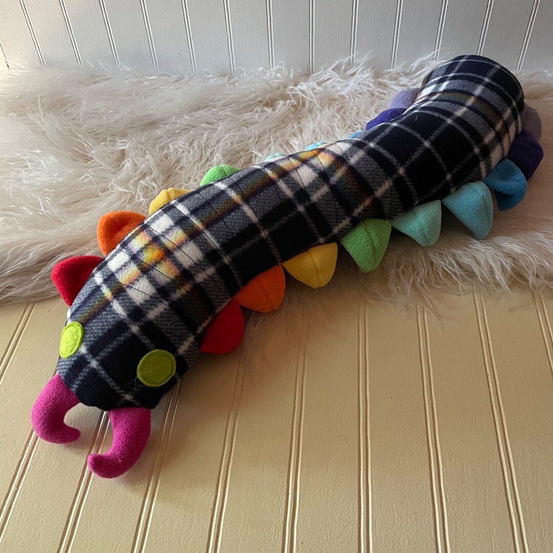 Plaid Prism Centipede Plush, Centipede Toy, Plush Bug, Plush Insect ...
