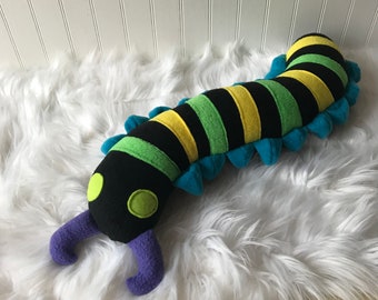 Rainbow Centipede Plush, Centipede Toy, Plush Bug, Plush Insect ...