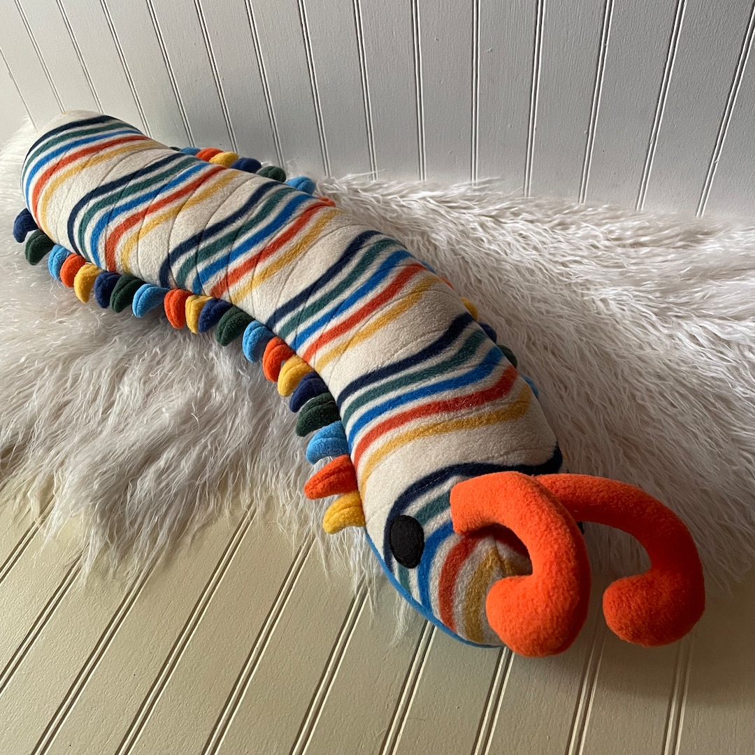 Retro Rainbow Millipede Plush, Millipede Toy, Plush Bug, Plush Insect ...