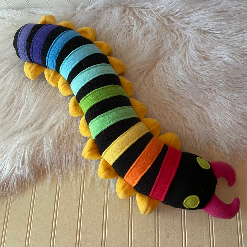 Rainbow Centipede Plush Centipede Toy Plush Bug Plush - Etsy