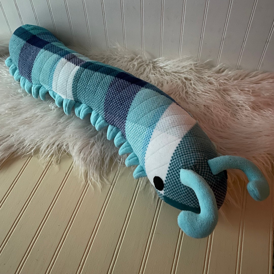 Blue Plaid Millipede Plush, Millipede Toy, Plush Bug, Plush Insect - Etsy