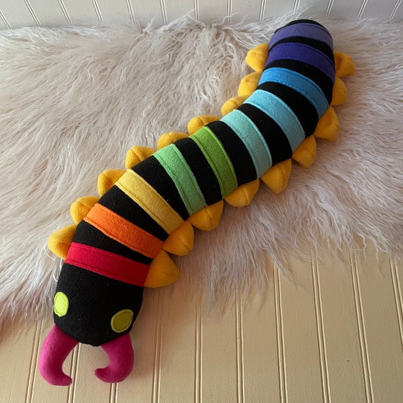Rainbow Centipede Plush Centipede Toy Plush Bug Plush - Etsy