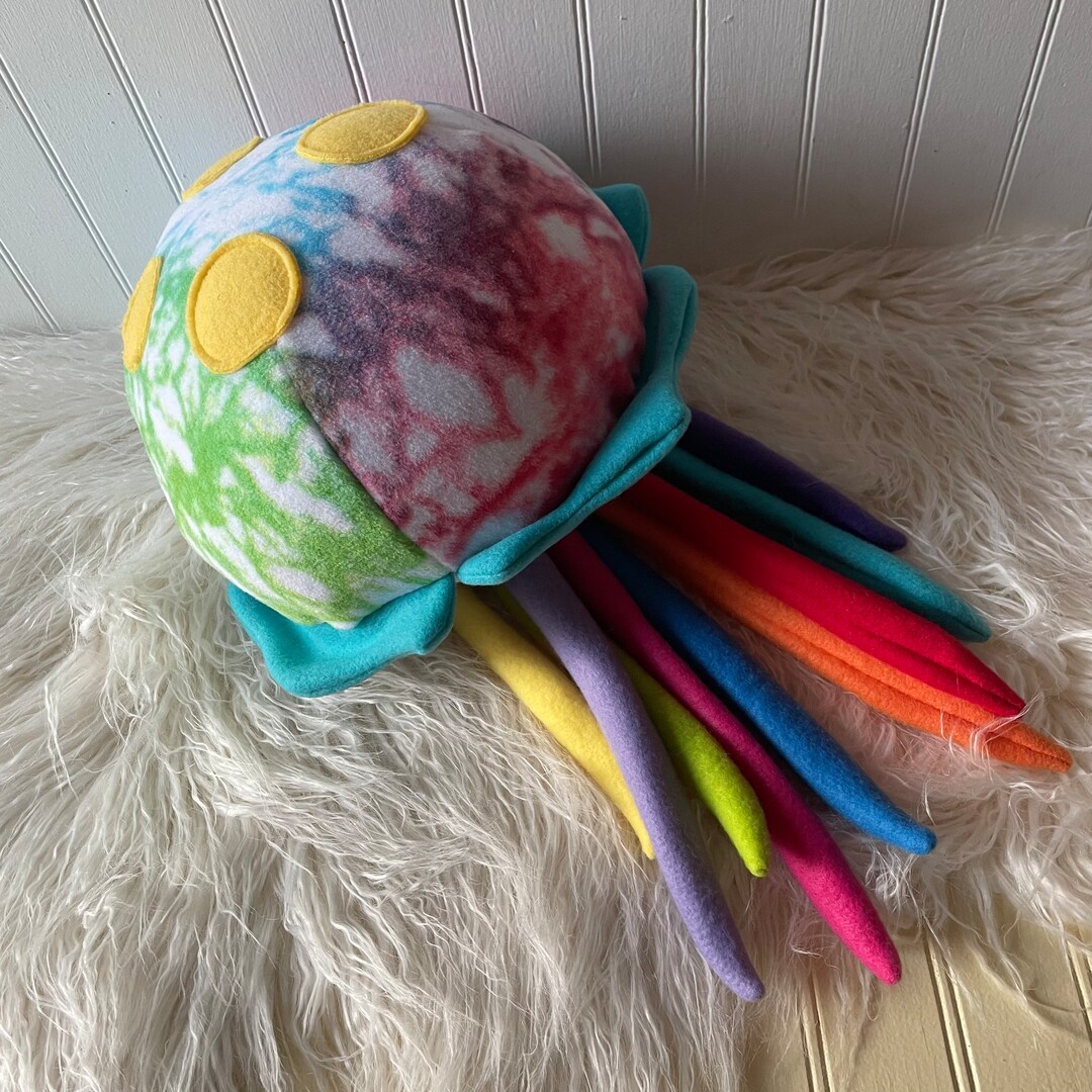 Rainbow Splash Moon Jelly Plush, Jellyfish Plush - Etsy